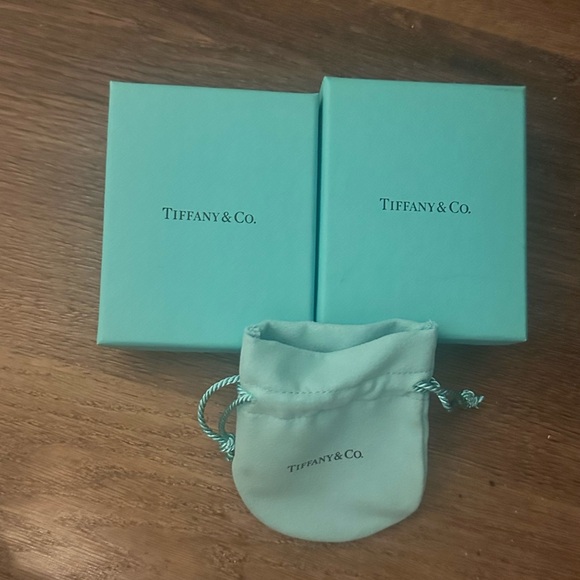 Tiffany & Co. | Jewelry | Tiffany Co Aqua Boxes With Pouch | Poshmark